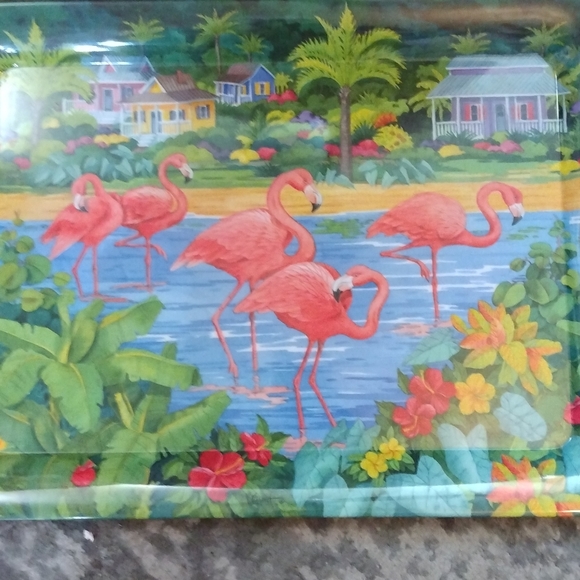 Sakura | Kitchen | Sakura Evolution Melamine Flamingo Serving Tray Used ...